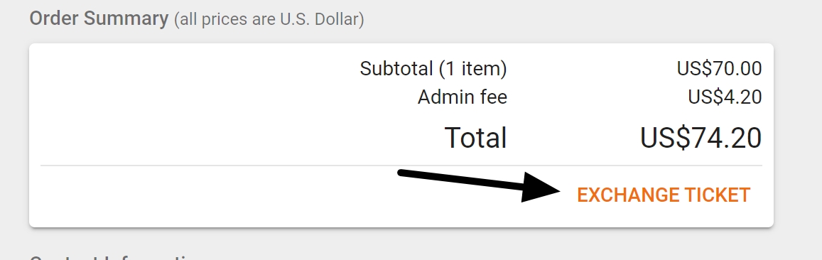 How do I exchange or upgrade my ticket?